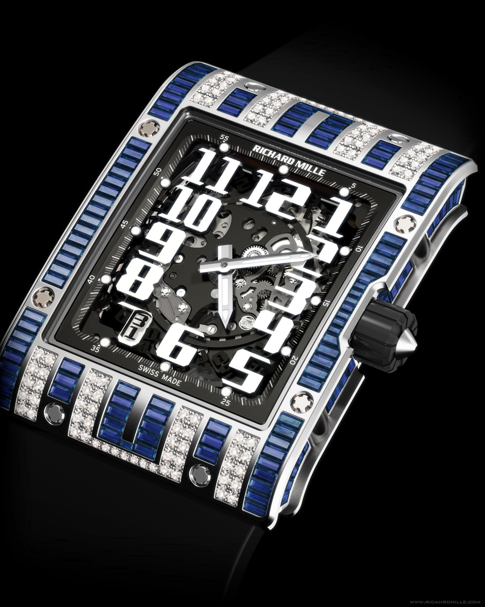 Replica Richard Mille RM 016 Automatic White Night Doux Joaillier White ...